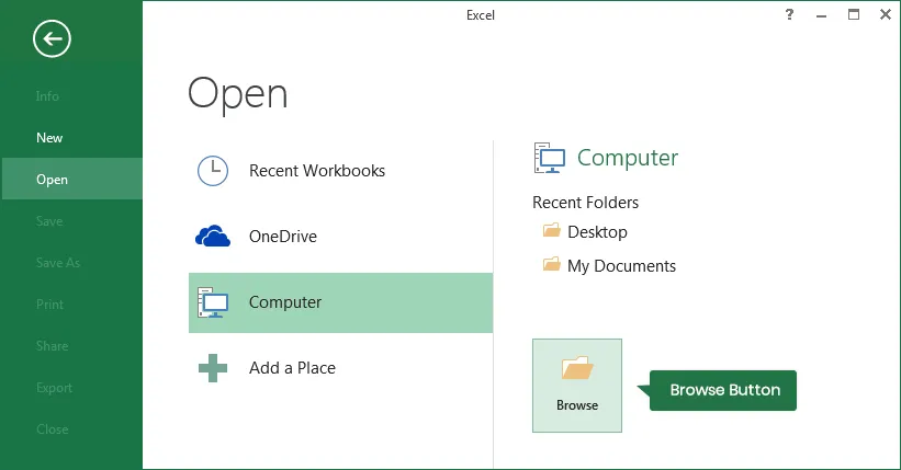 How To Open A File In Excel Existing New Excel Workbook
