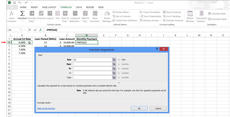 Using the PMT Function in Microsoft Excel | Training Connection