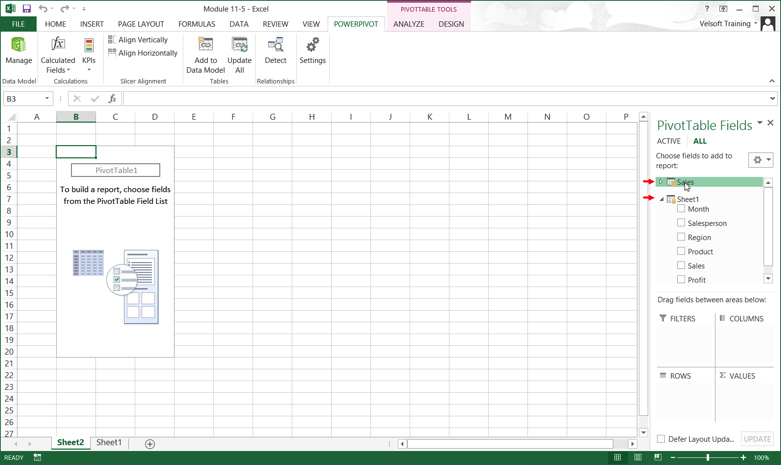 Creating A Pivottable With Powerpivot Data In Microsoft Excel