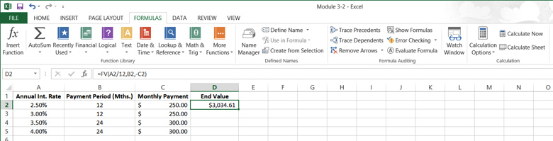 Using the FV Function in Microsoft Excel | Training Connection