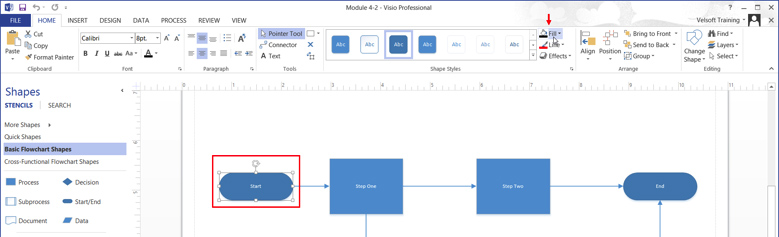 Formatting Shapes in Visio | Training Connection