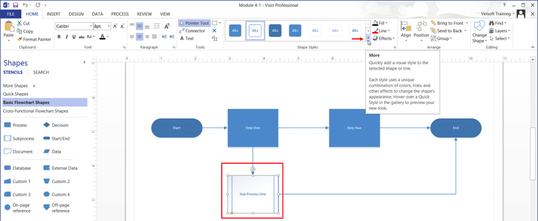 Formatting Shapes in Visio | Training Connection
